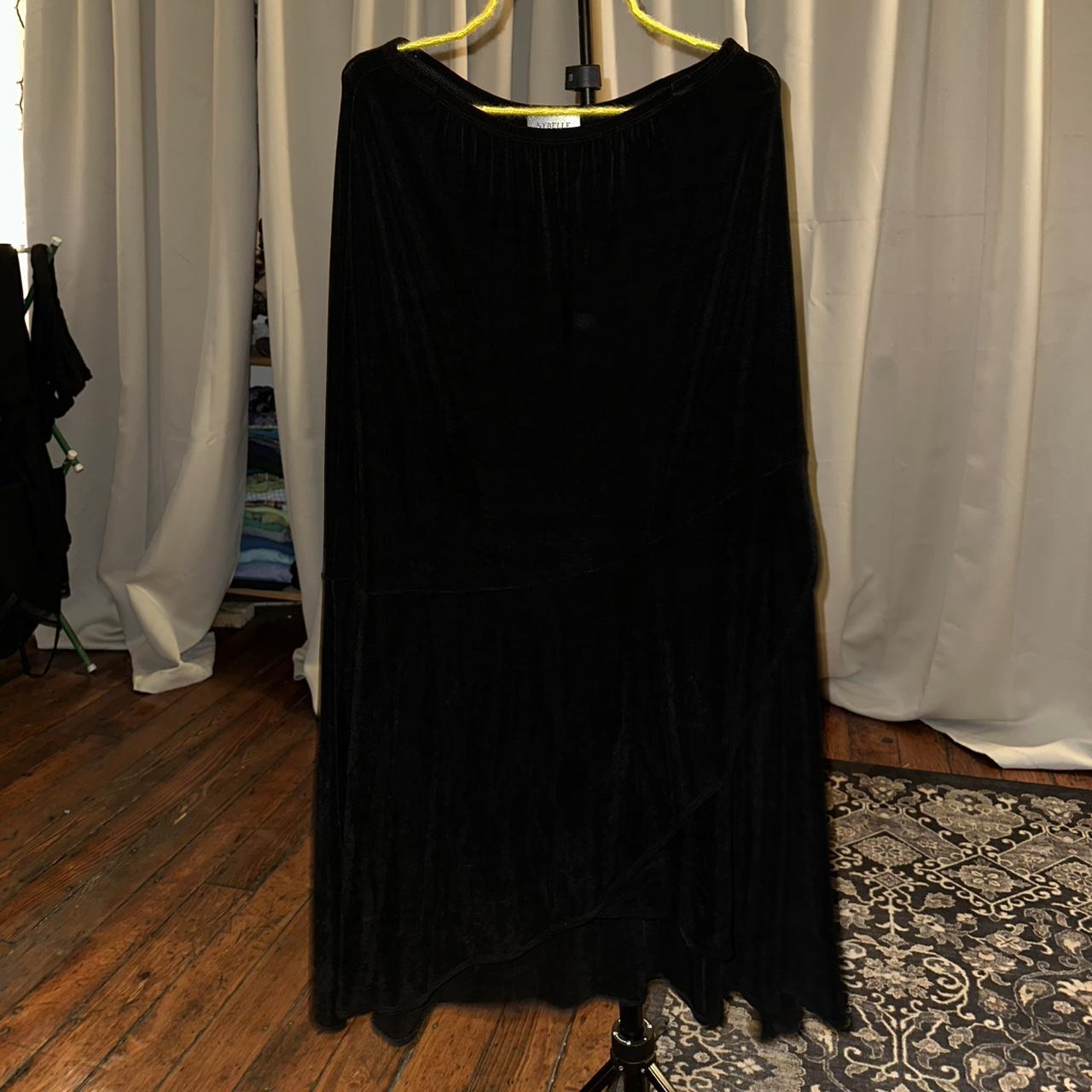 2000s Sybelle Black Slinky Midi Dress. Mermaid Fit.... | Depop