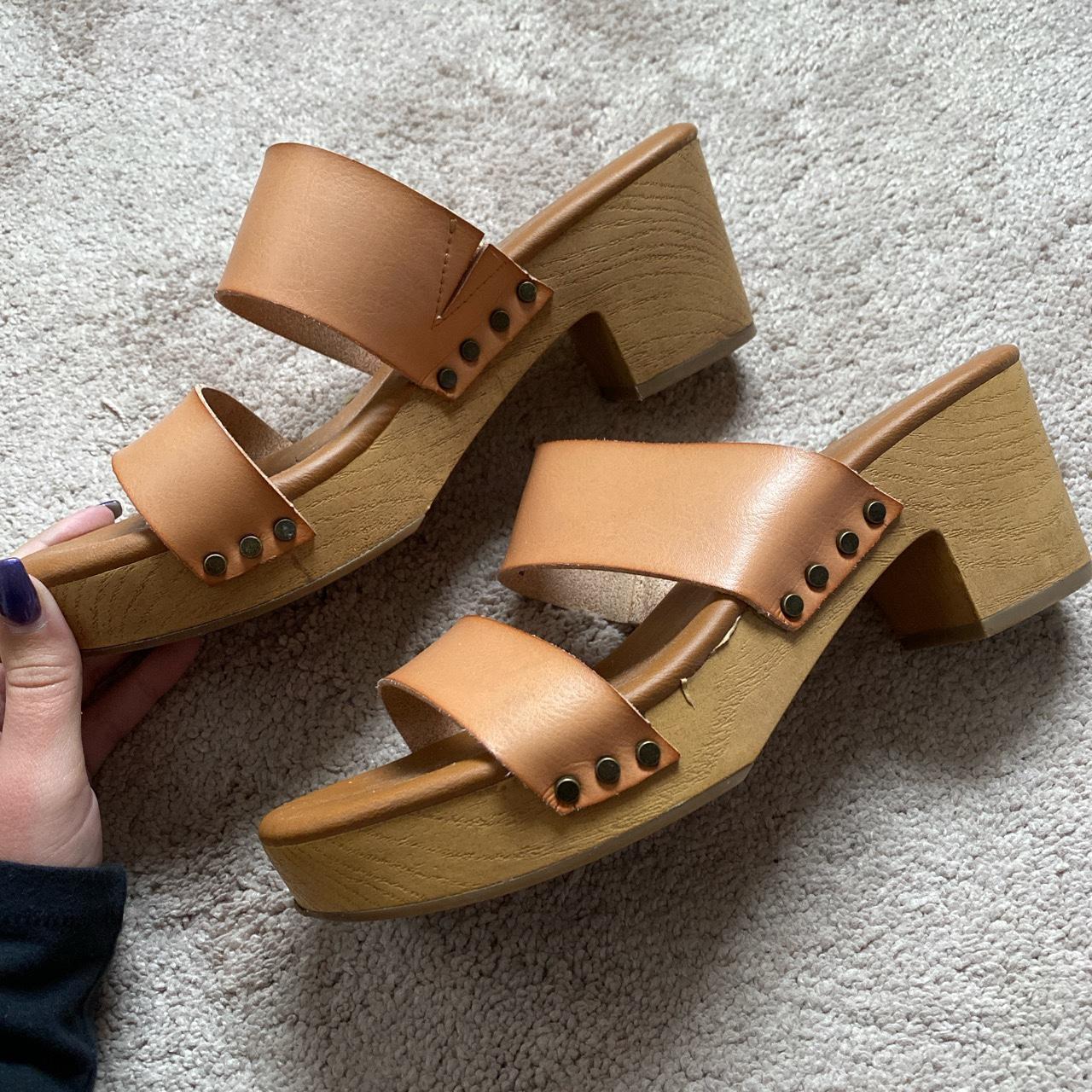tan clogs from Target. super comfortable! - Depop