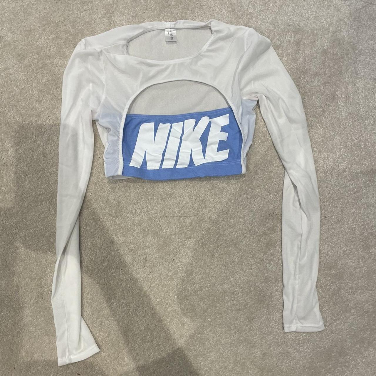 Frankie collective Nike reworked cut out crop top... - Depop