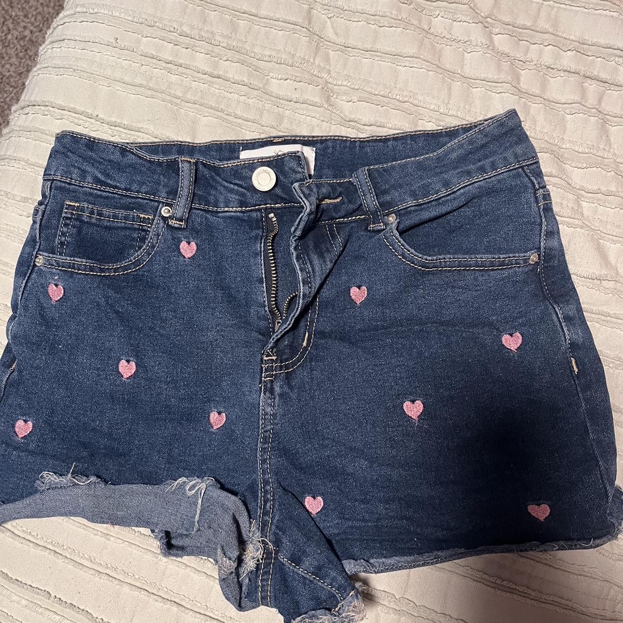 Super cute Heart shorts! My mom got these for me so... - Depop