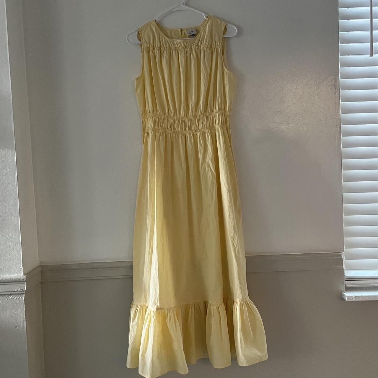 YELLOW FLOWY SUNDRESS Flowy material Stretchy... - Depop