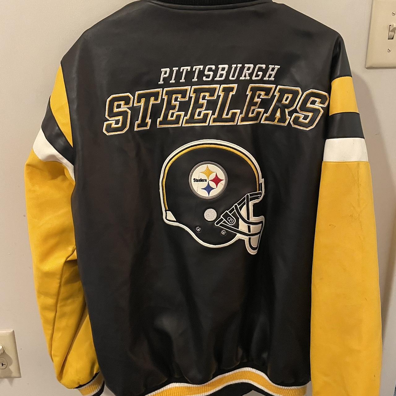 NFL Men's Yellow and Black Jacket | Depop