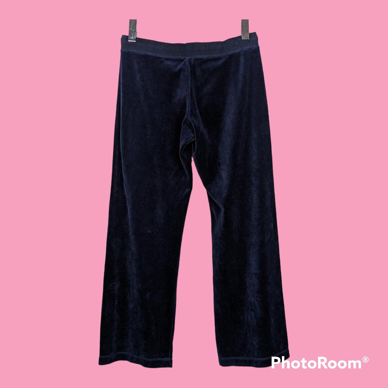 BEBE Velour Low-Rise Embroidered Logo Lounge Track... - Depop