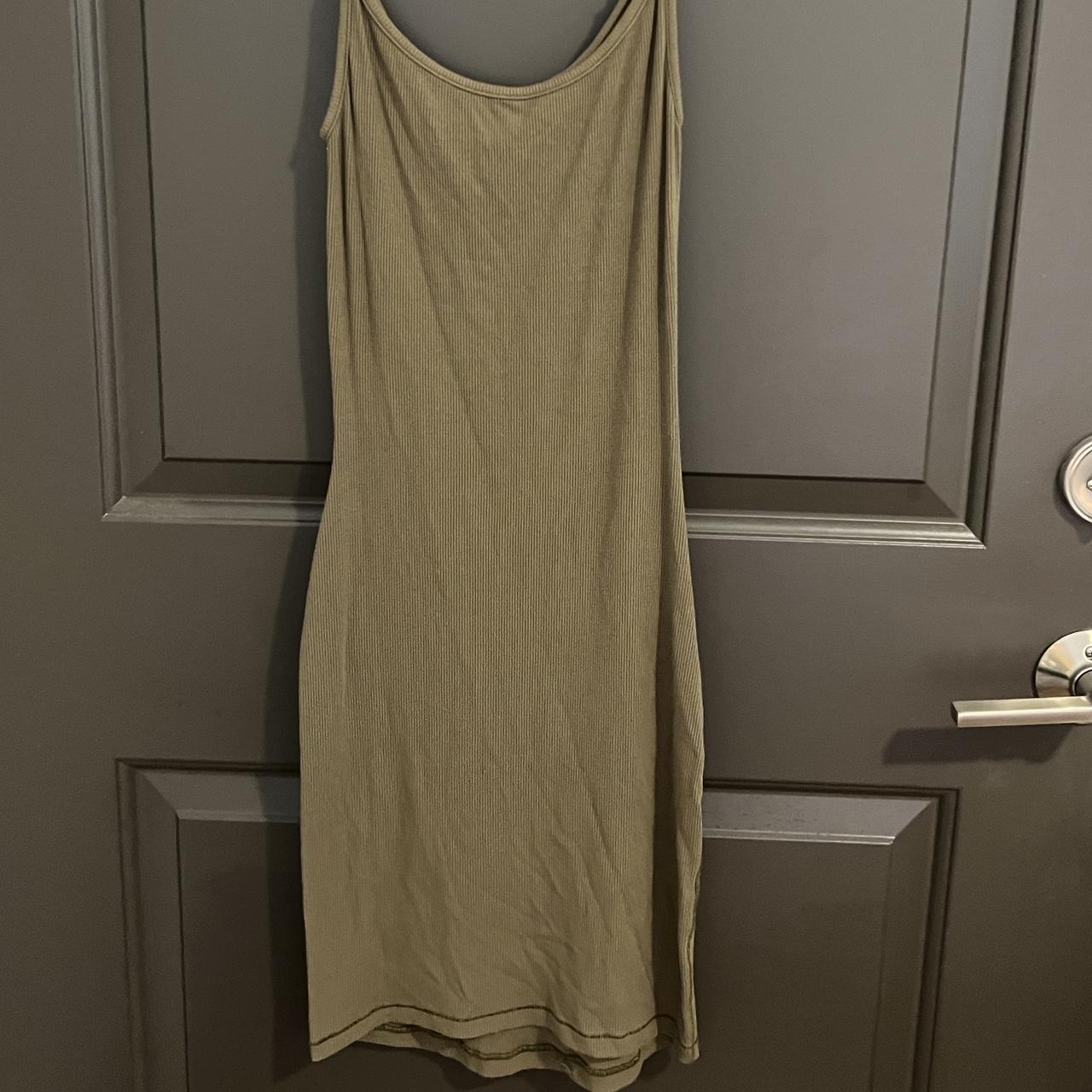 Skims olive green bodycon dress Size XS - fits size... - Depop