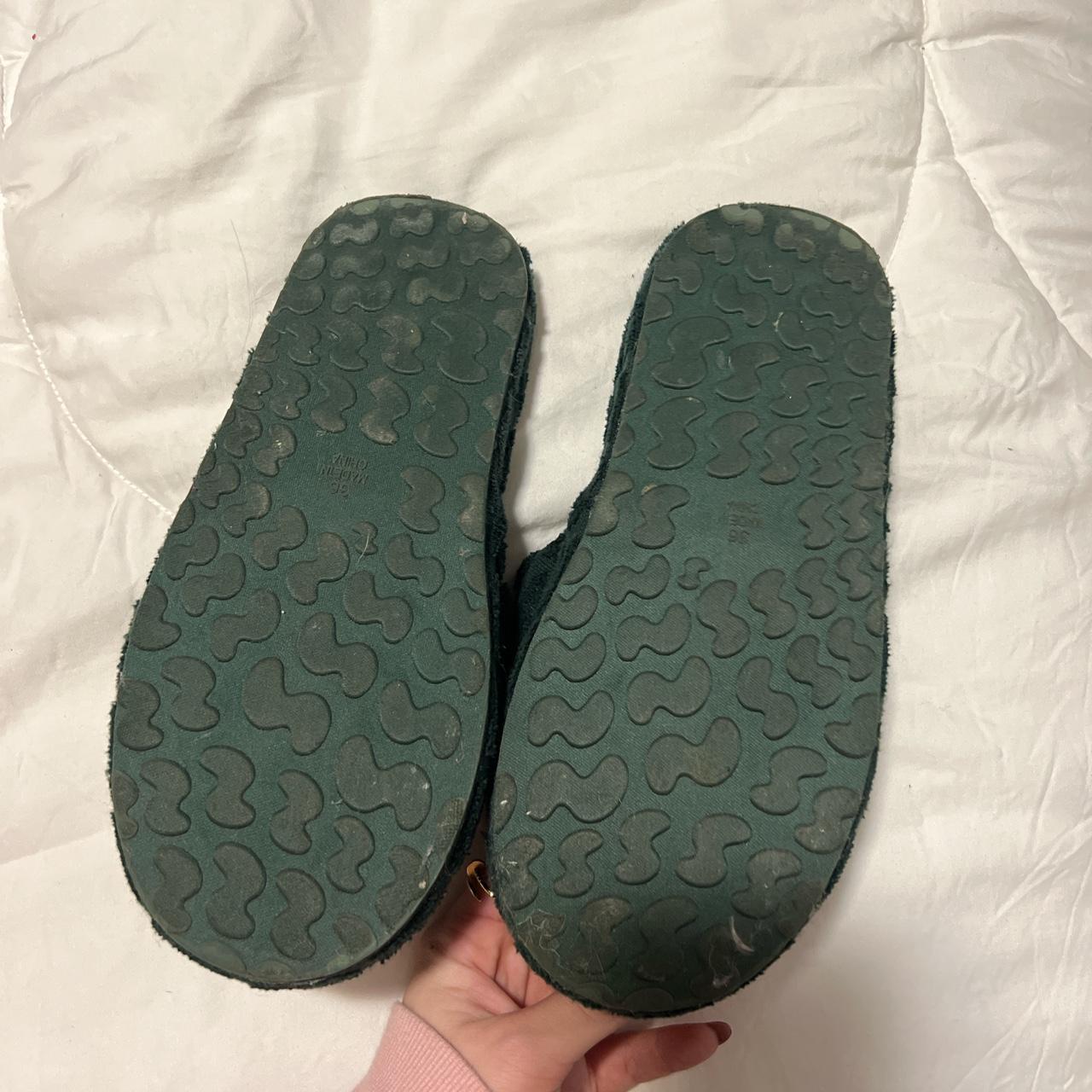 Skims green platform slippers Size 36 barely worn - Depop