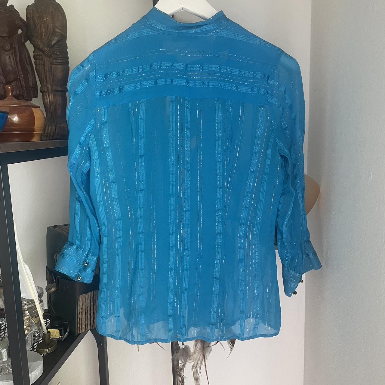 Marciano Women's Blue Blouse | Depop