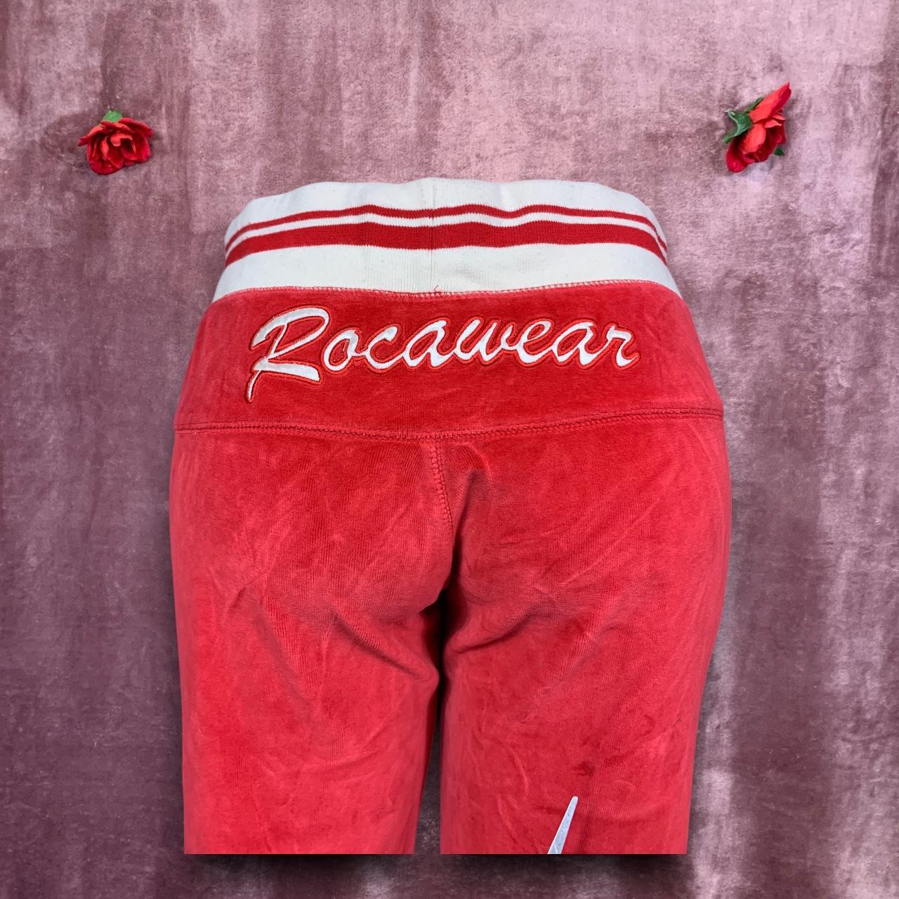 Rocawear Women's Red and Cream Joggers-tracksuits | Depop