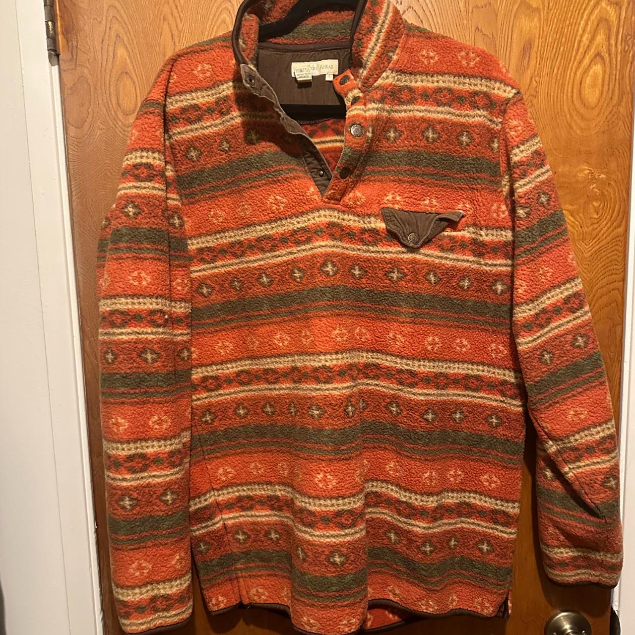 Vintage 80's orange fleece jacket! Oversized - goes... - Depop