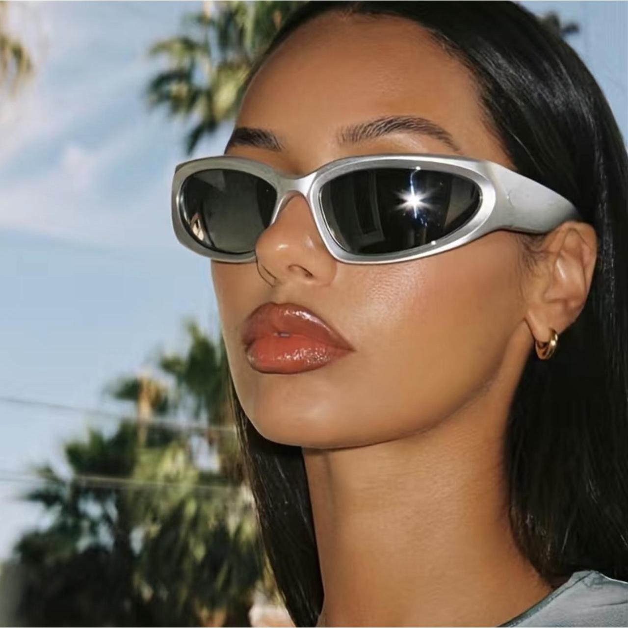 90s wrap around sunglasses #bellahadid #90s... - Depop