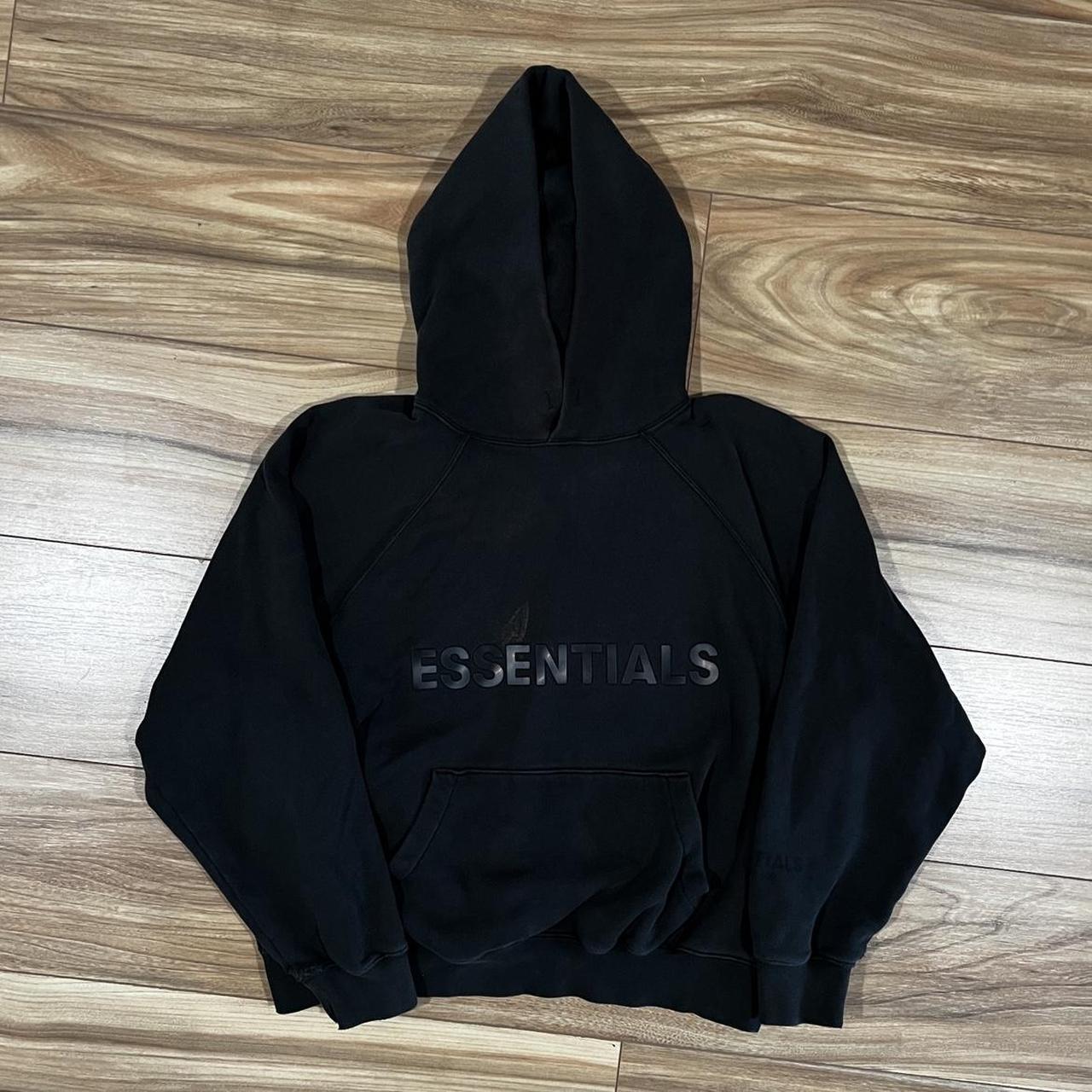 Vintage Essentials Front Logo Hoodie Size... - Depop