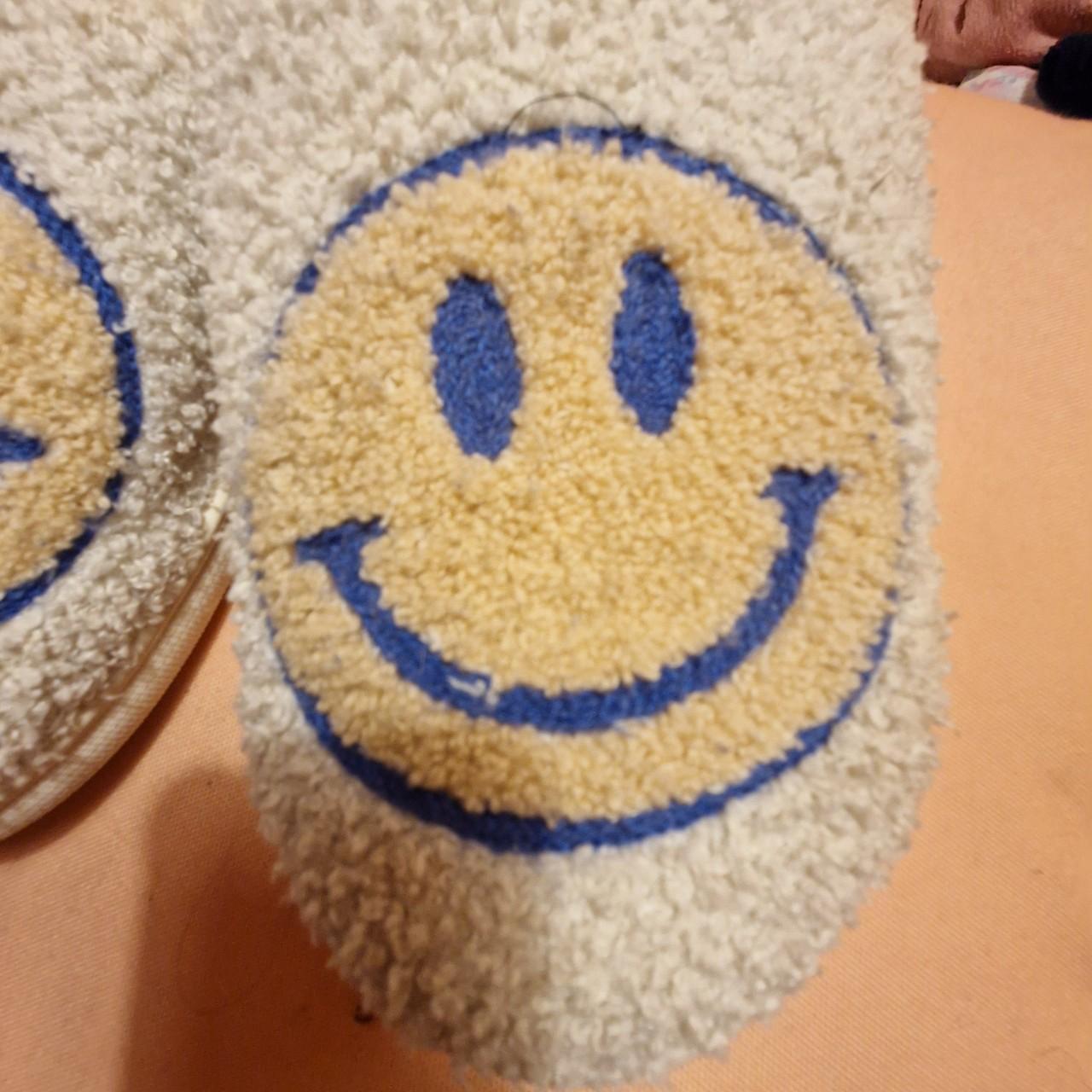 Soft and comfy smiley face slippers #slippers... | Depop
