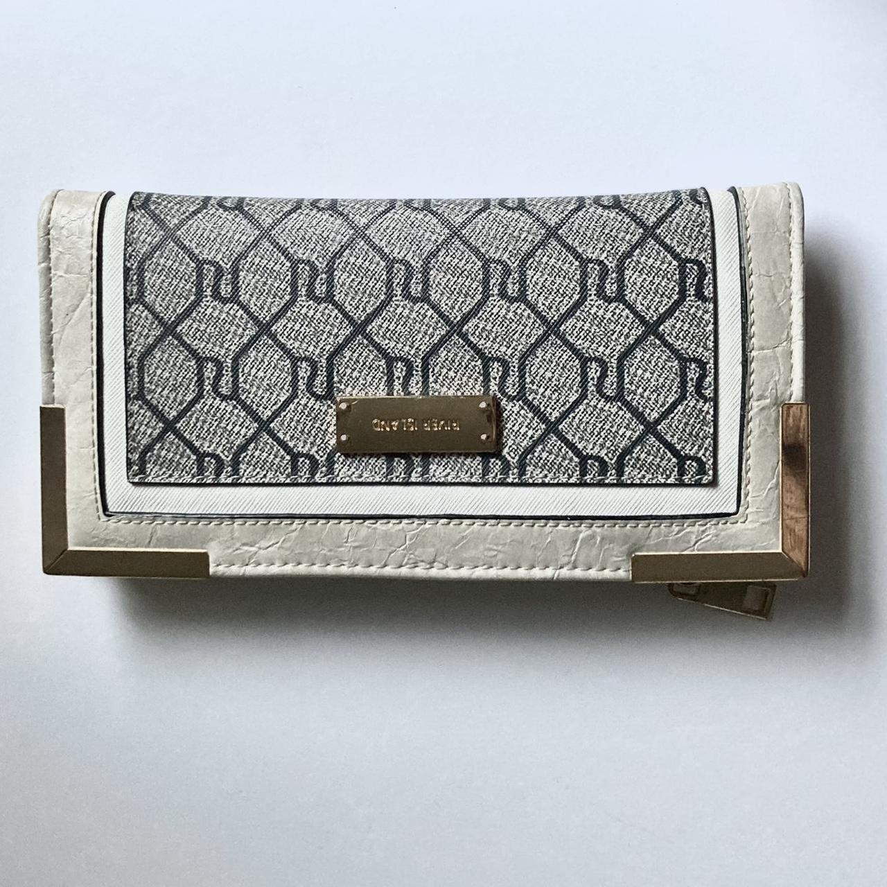 River Island taupe faux leather purse with gold... - Depop