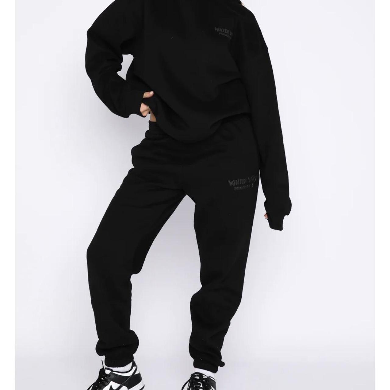 White Fox project 5 tracksuit set black Pants size... - Depop