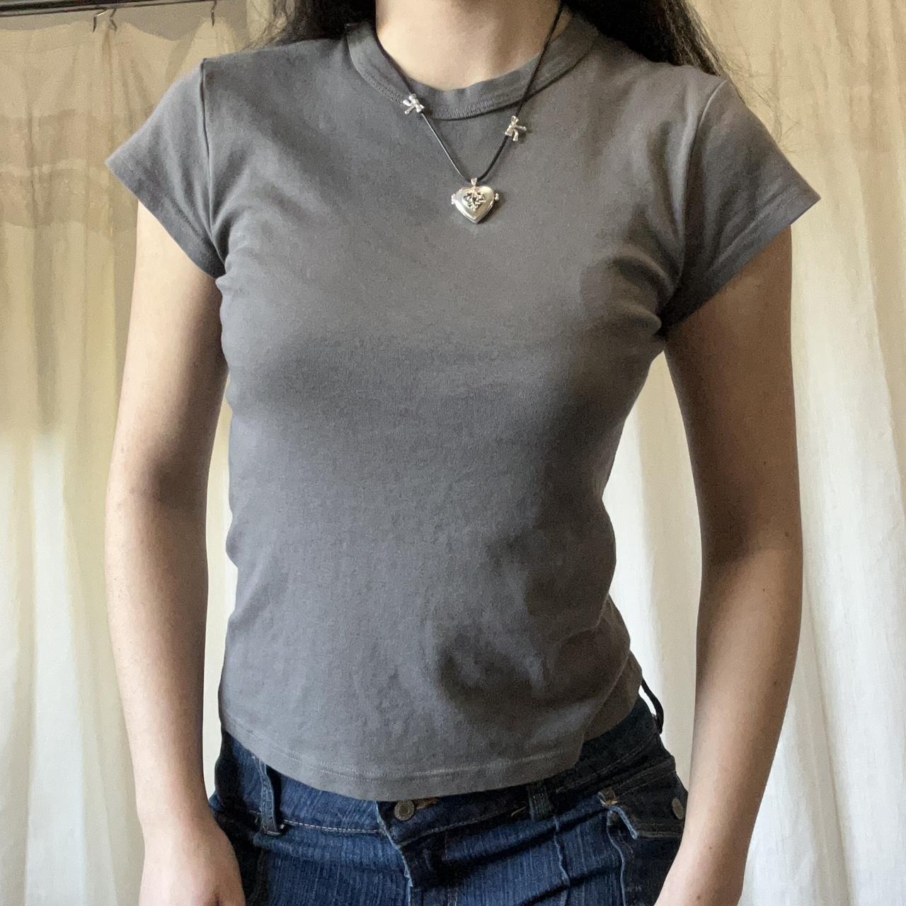 basic gray tee from brandy melville 🩶 never had a... - Depop