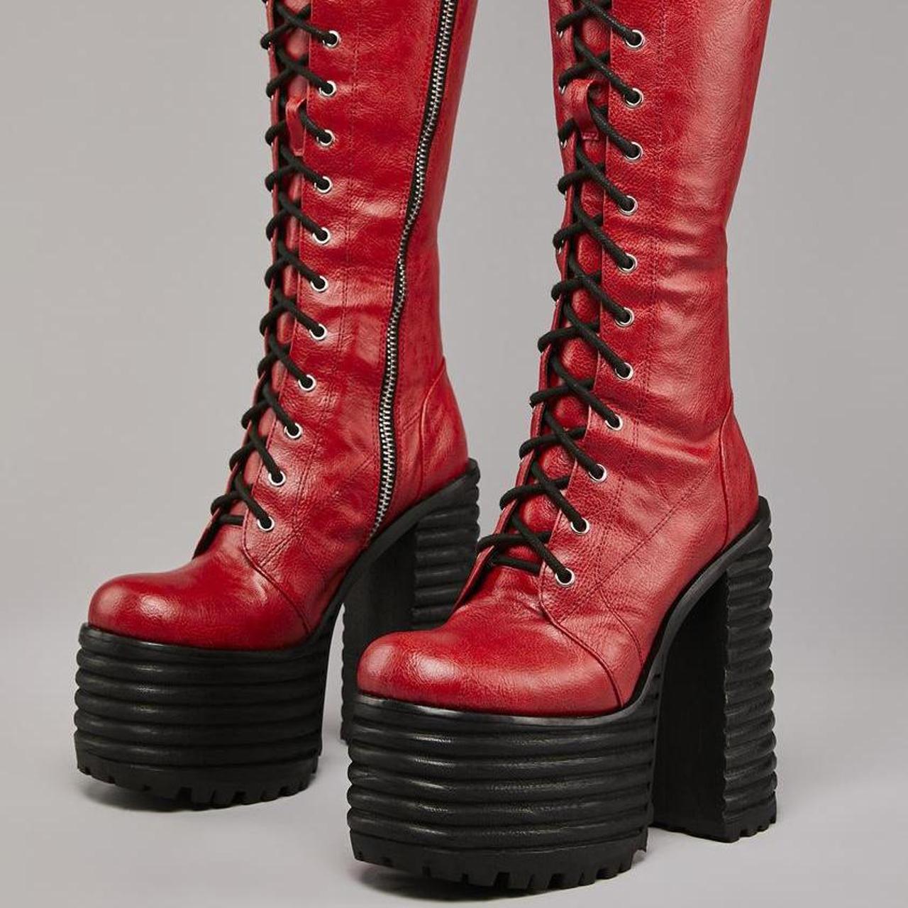 ️ Widow Dark Red High Boot ️ DeadStock* These... - Depop