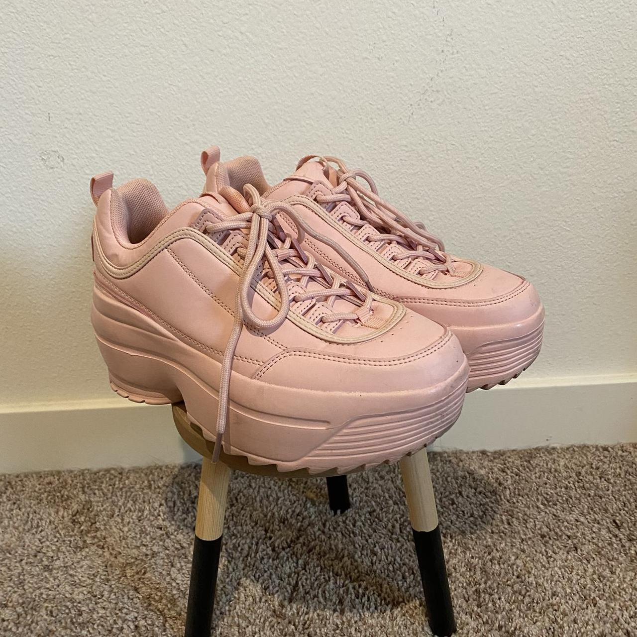 Pink platform sneakers, women’s US 8 Pretty comfy... | Depop