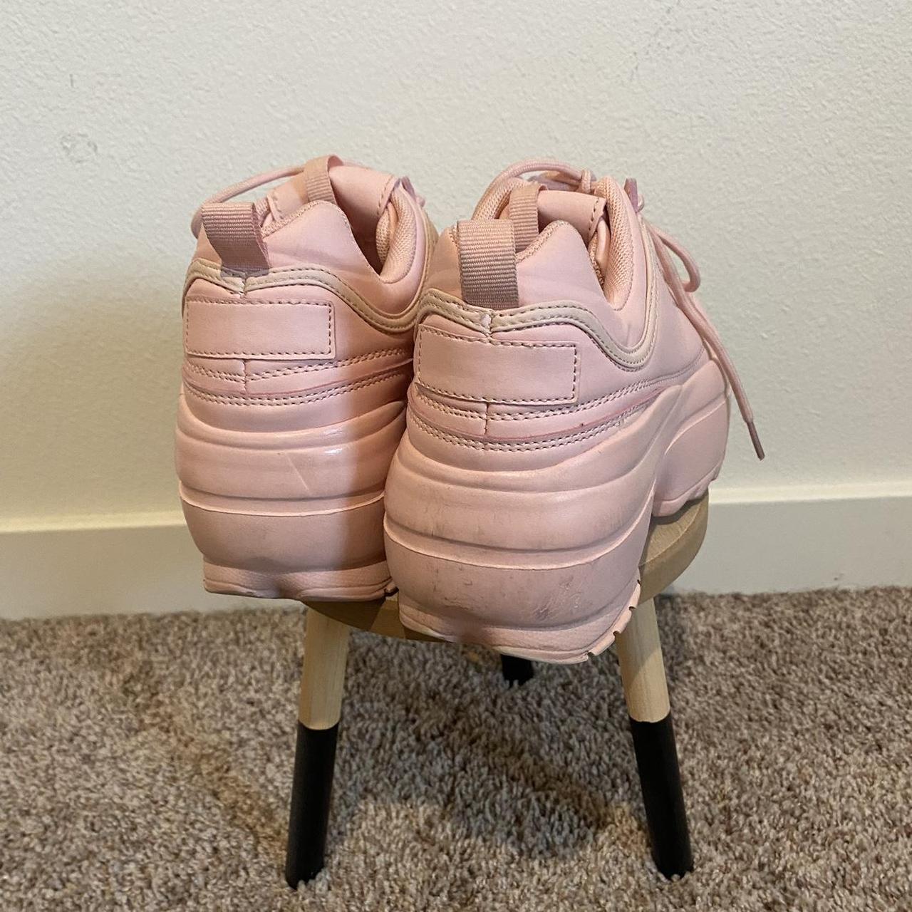 Pink platform sneakers, women’s US 8 Pretty comfy... | Depop