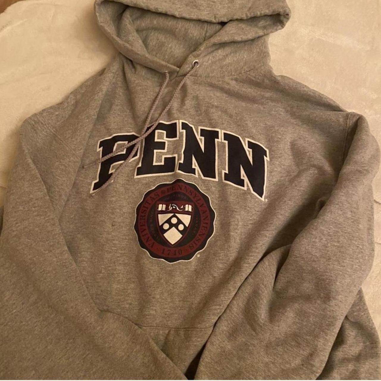 Champion UPenn / Penn gray sweatshirt hoodie, size L... - Depop