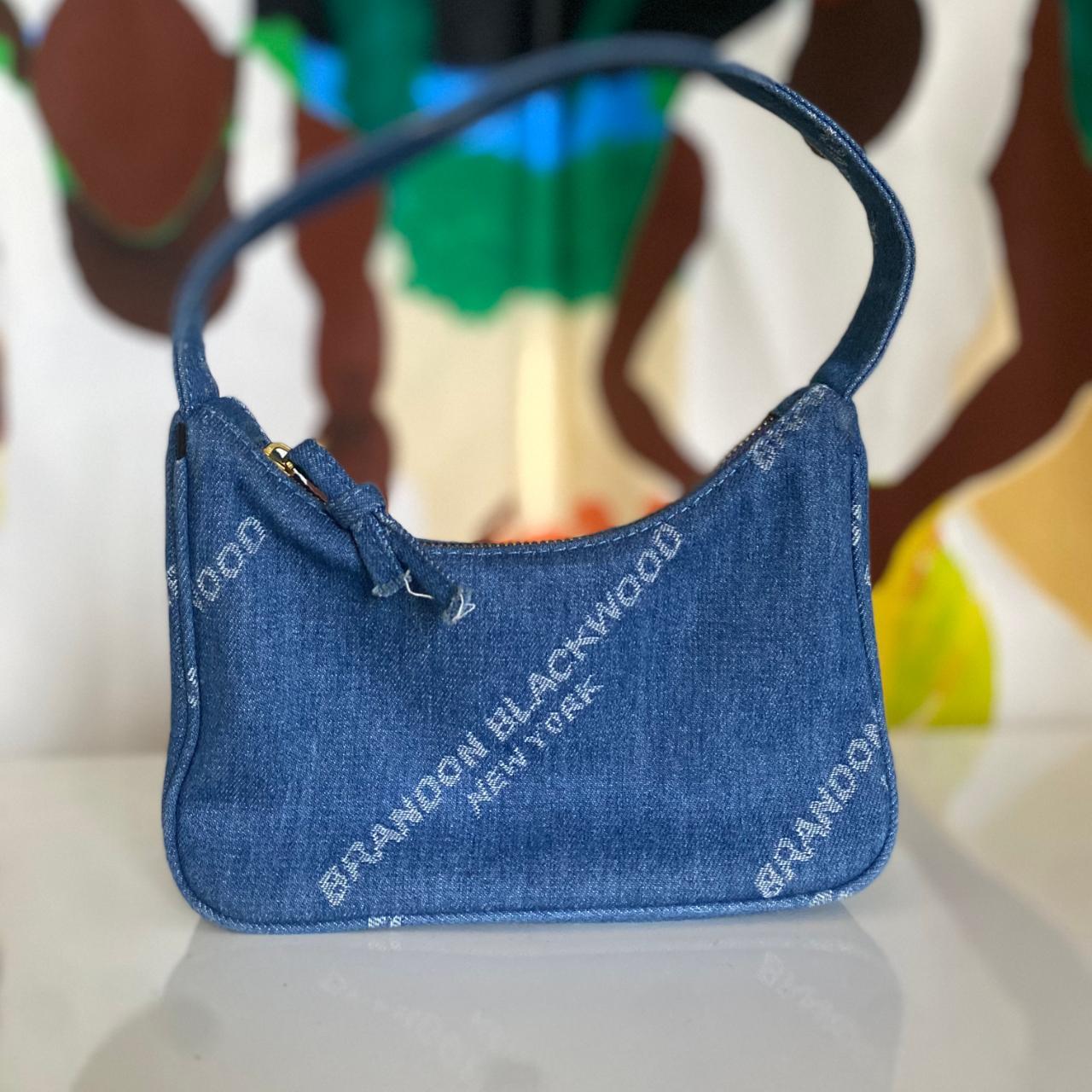 Brandon Blackwood Syl bag in denim logo Black Owned... - Depop