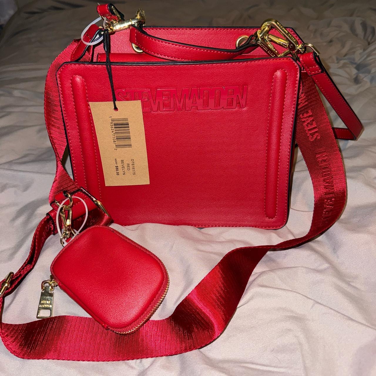 Red Steven Madden purse, brand new with tags! Has... - Depop