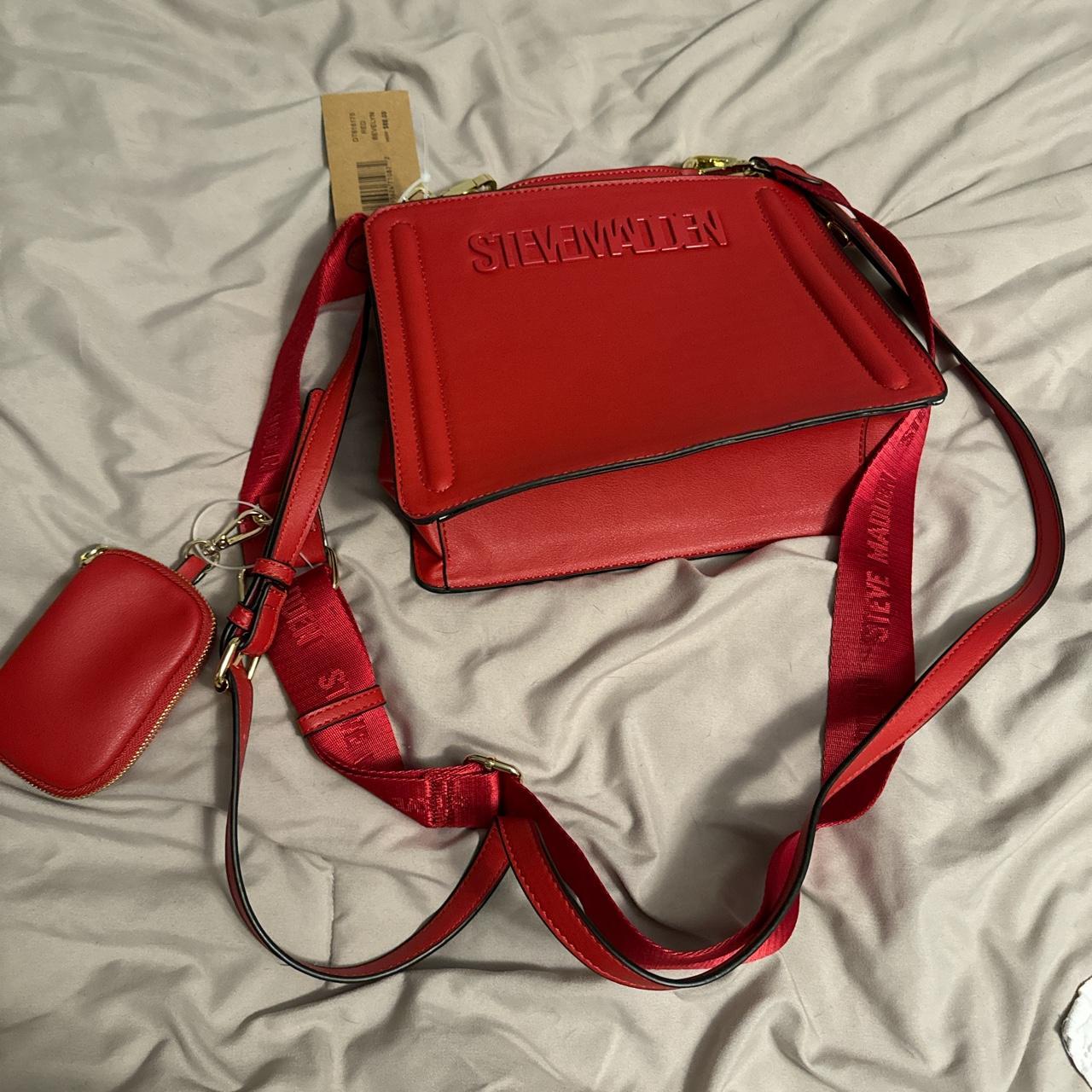 Red Steven Madden purse, brand new with tags! Has... - Depop