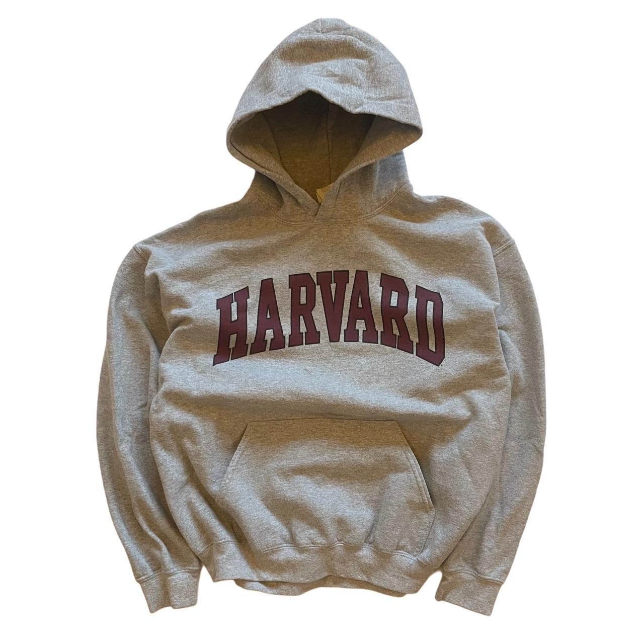 Vintage Harvard University Grey Hoodie Gildan Heavy... - Depop