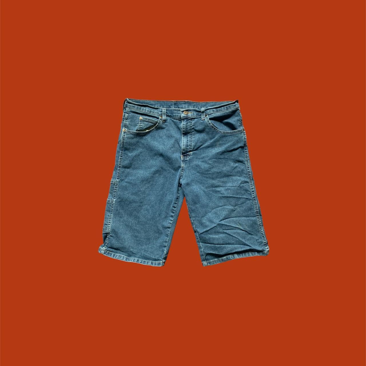 Dickies Jean Shorts. 16 in waist, 21 inch leg. Has... - Depop