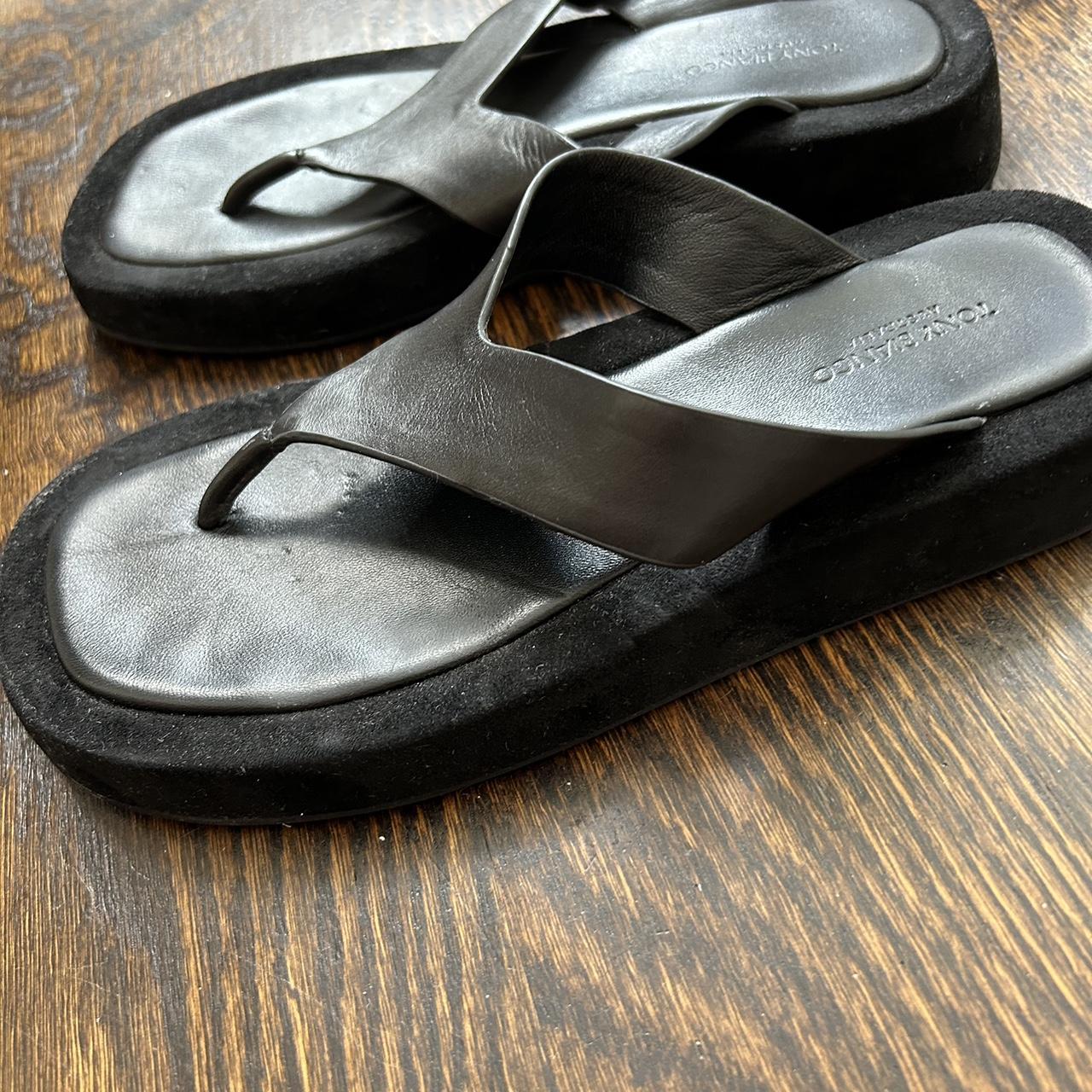Tony Bianco Black Ives Como Sandals Size 9 The have... - Depop
