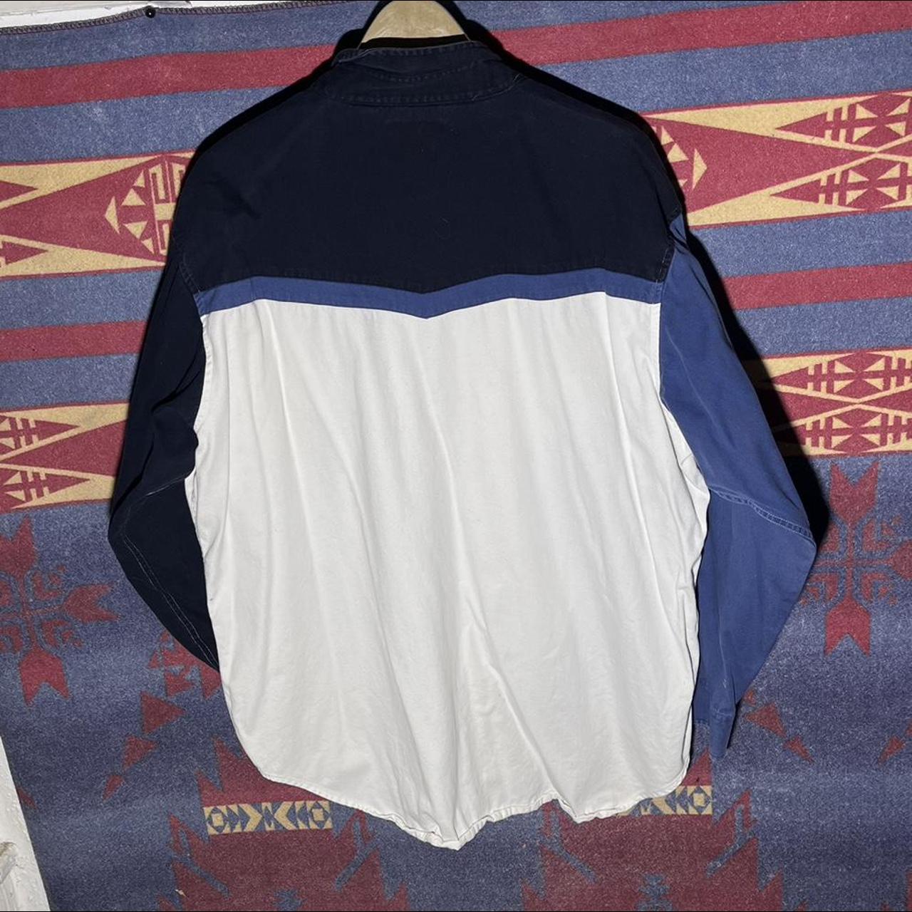 Vintage Colorblock Shirt 90s Colorblock Abstract... - Depop