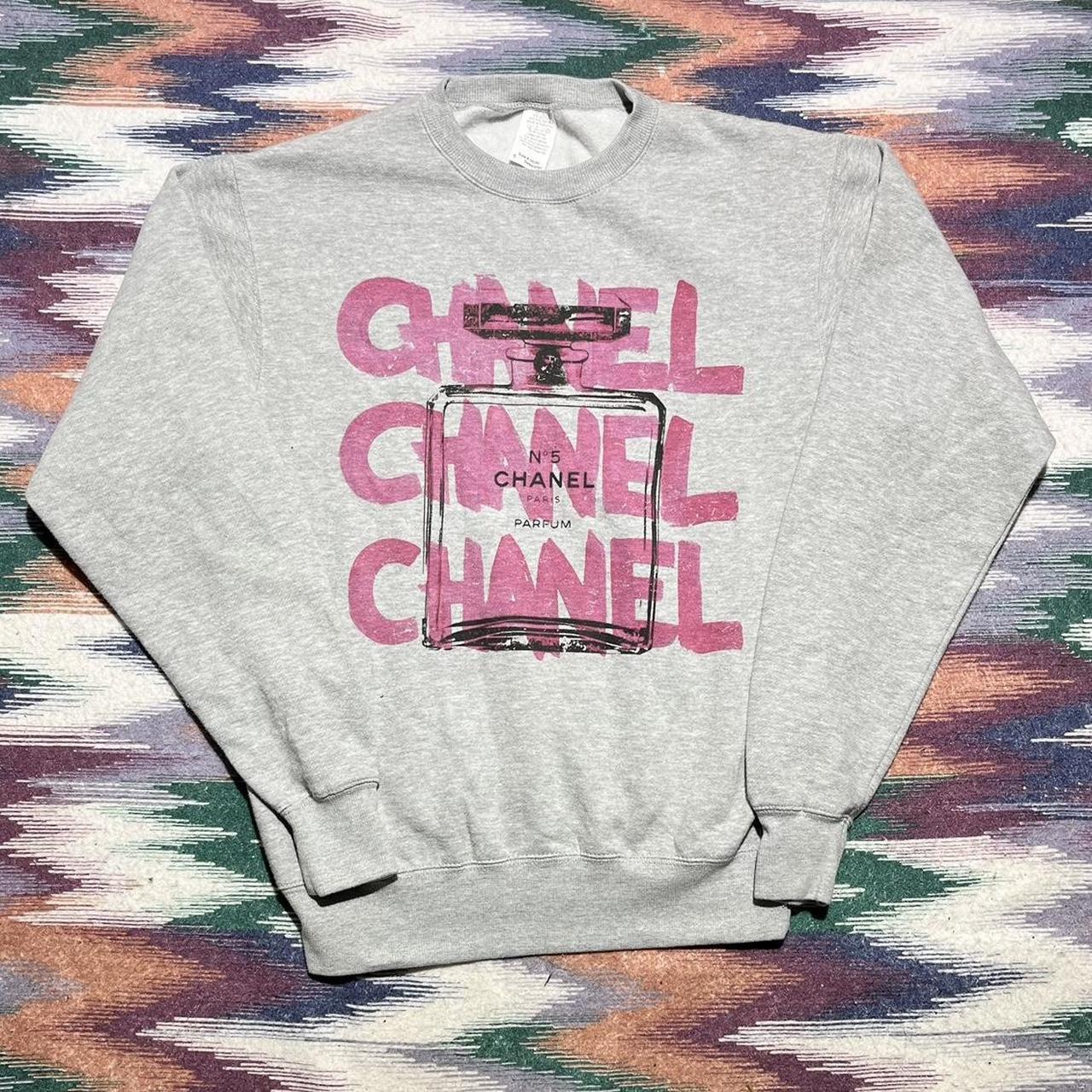 Vintage Chanel Sweatshirt Small Y2K Chanel Perfume... - Depop
