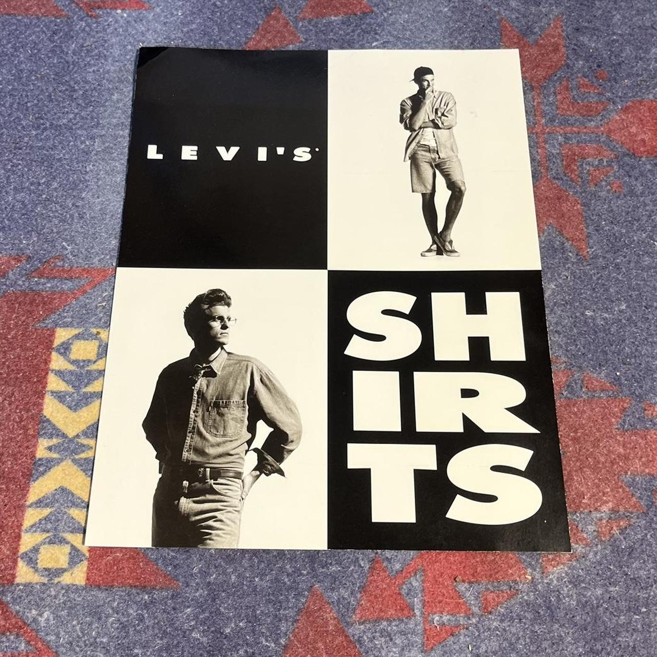 Vintage Levi’s Shirts Poster 90s Retro Colorblock... | Depop