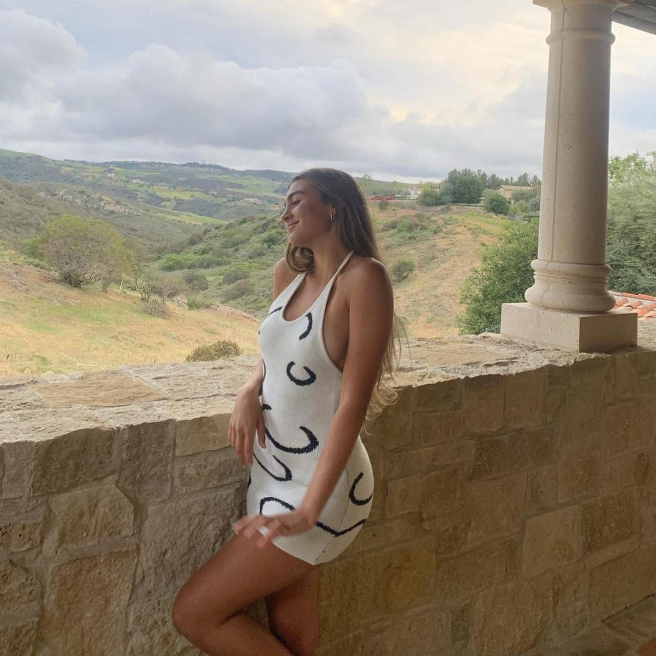 super cute white mini dress with super soft... | Depop