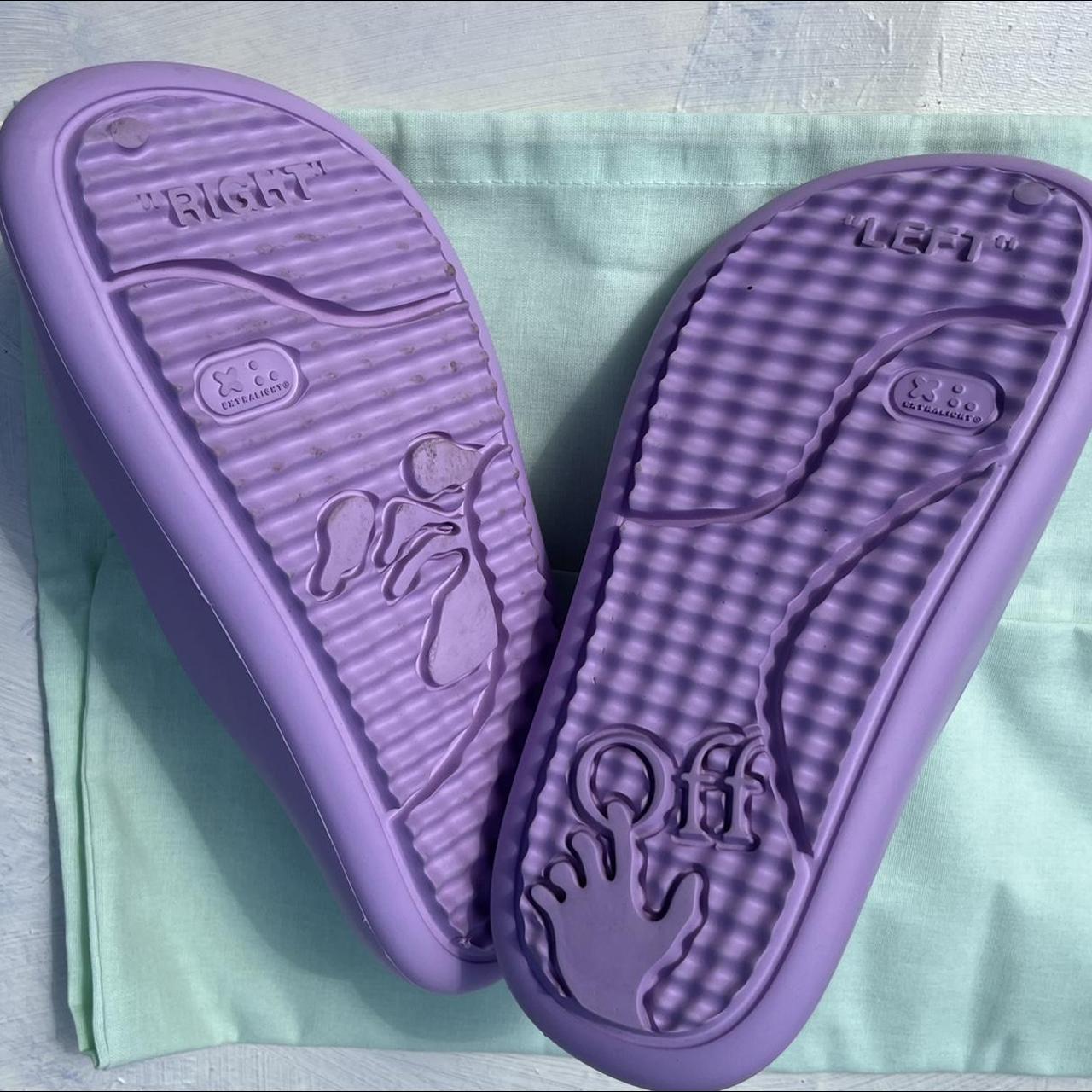 Off-White Women's Purple Slides | Depop