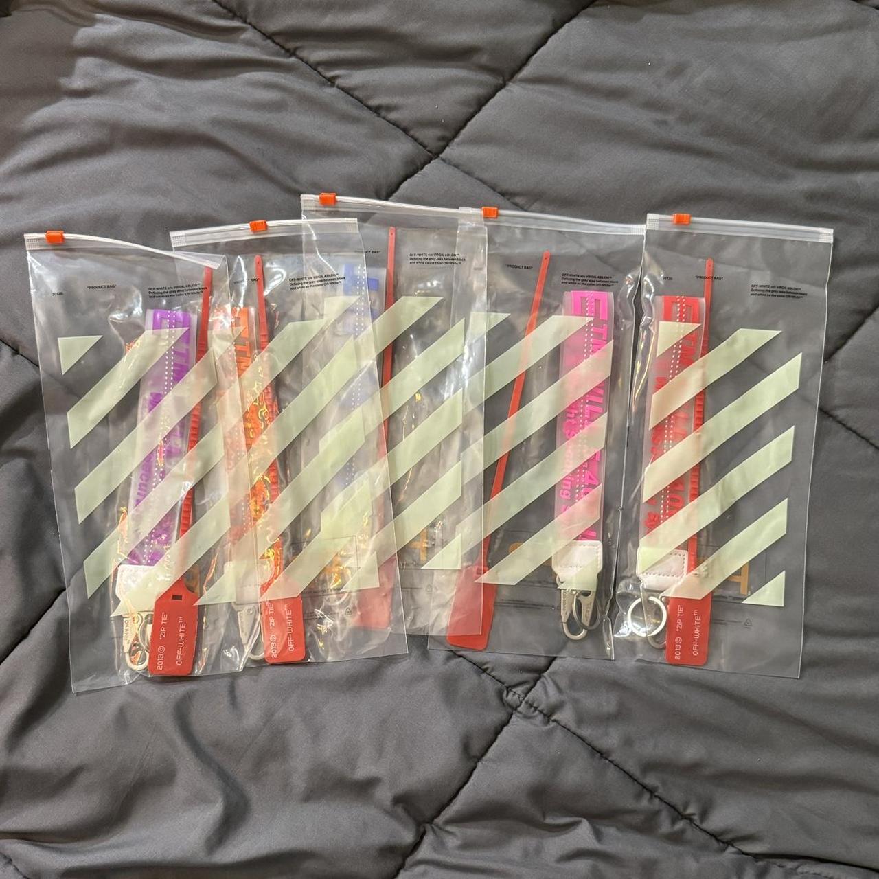 Off White Keychain Blue & Pink Keychain has been... - Depop