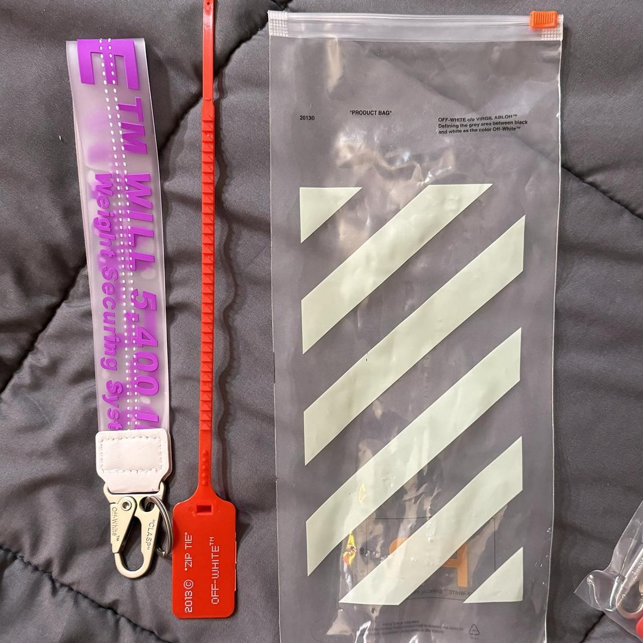 Off White Keychain Blue & Pink Keychain has been... - Depop