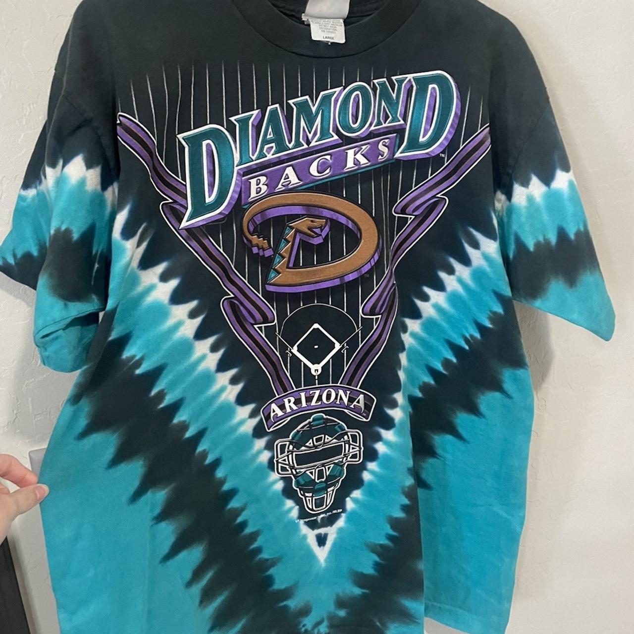 vintage diamondbacks dbacks tie dye full graphic... - Depop