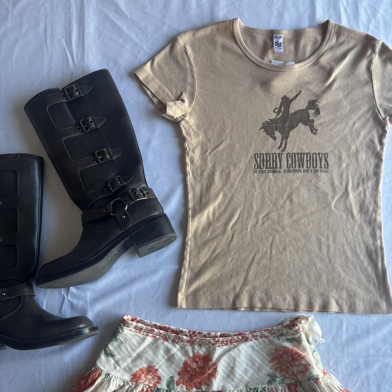 deadstock early 2000s y2k “sorry cowboys in this... | Depop