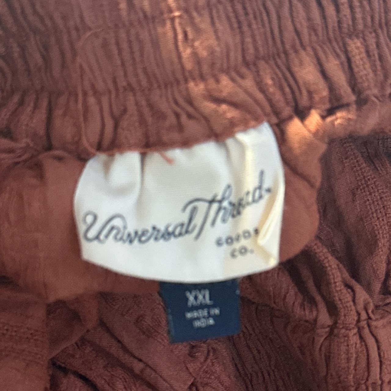 Universal Thread Women's Orange and Brown Skirt | Depop