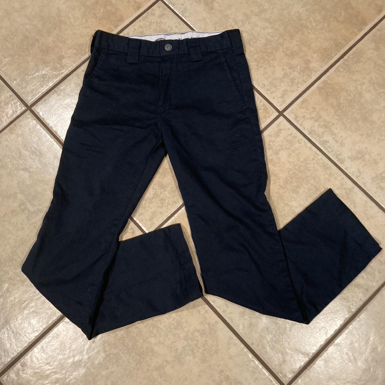 Dickies skinny straight youth size 14 Navy... - Depop