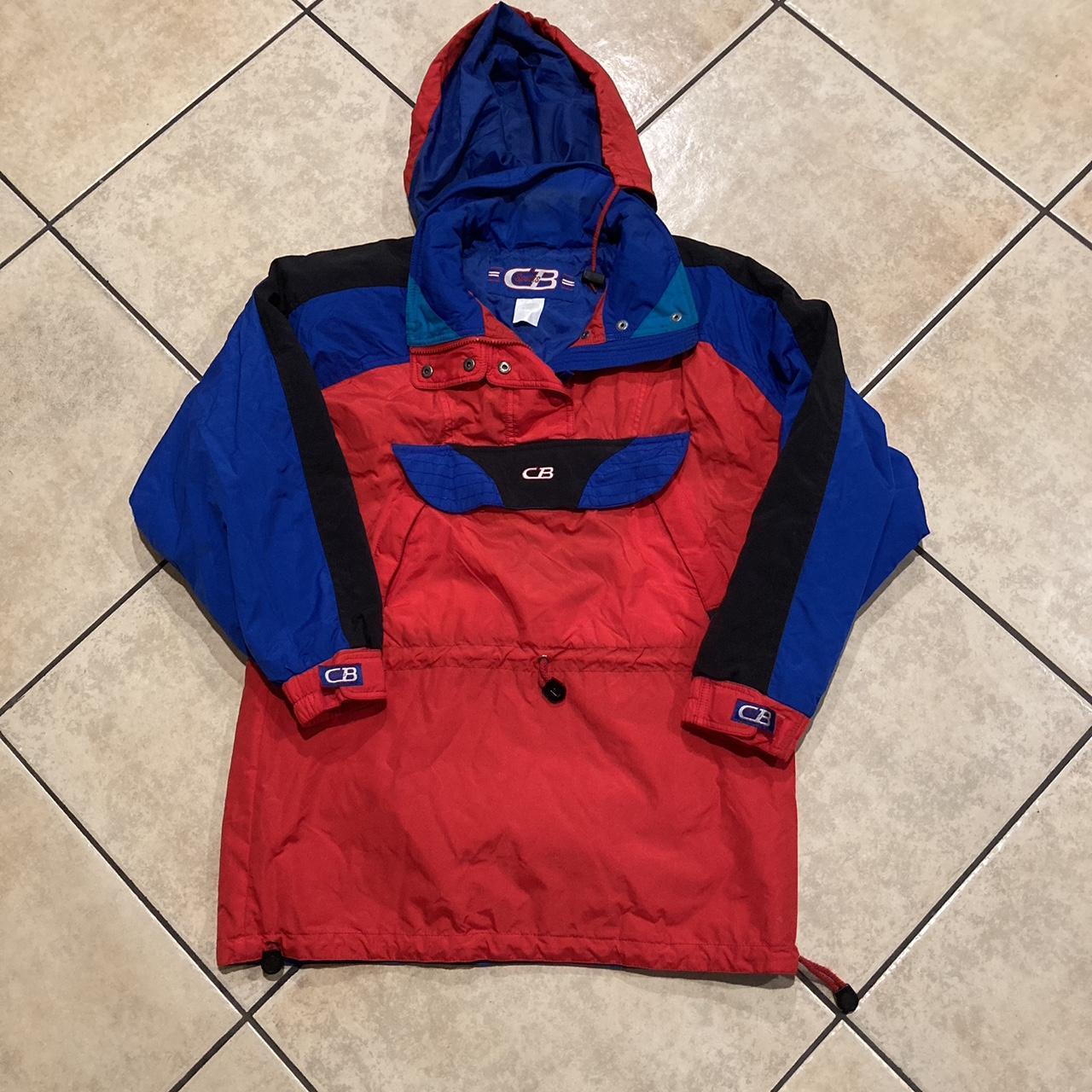 Vintage CB Sports Jacket Womens Medium Blue Nylon... - Depop