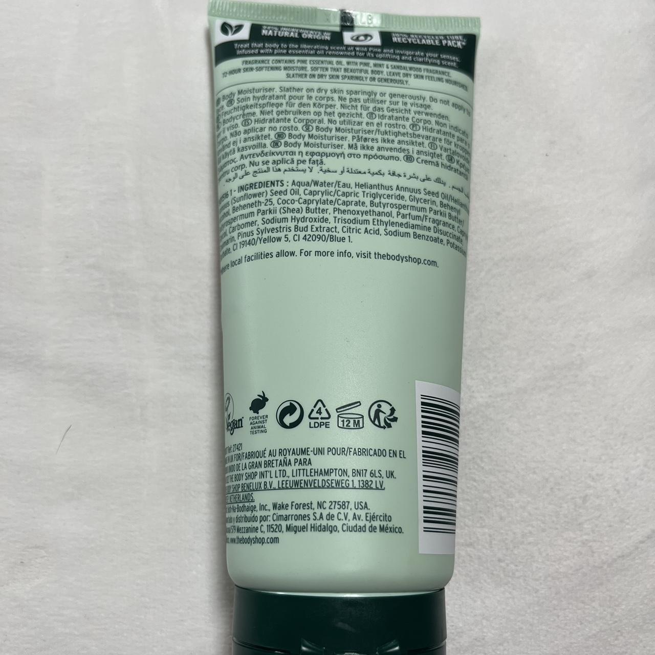 The body shop body lotion to oil Scent: wild pine... - Depop