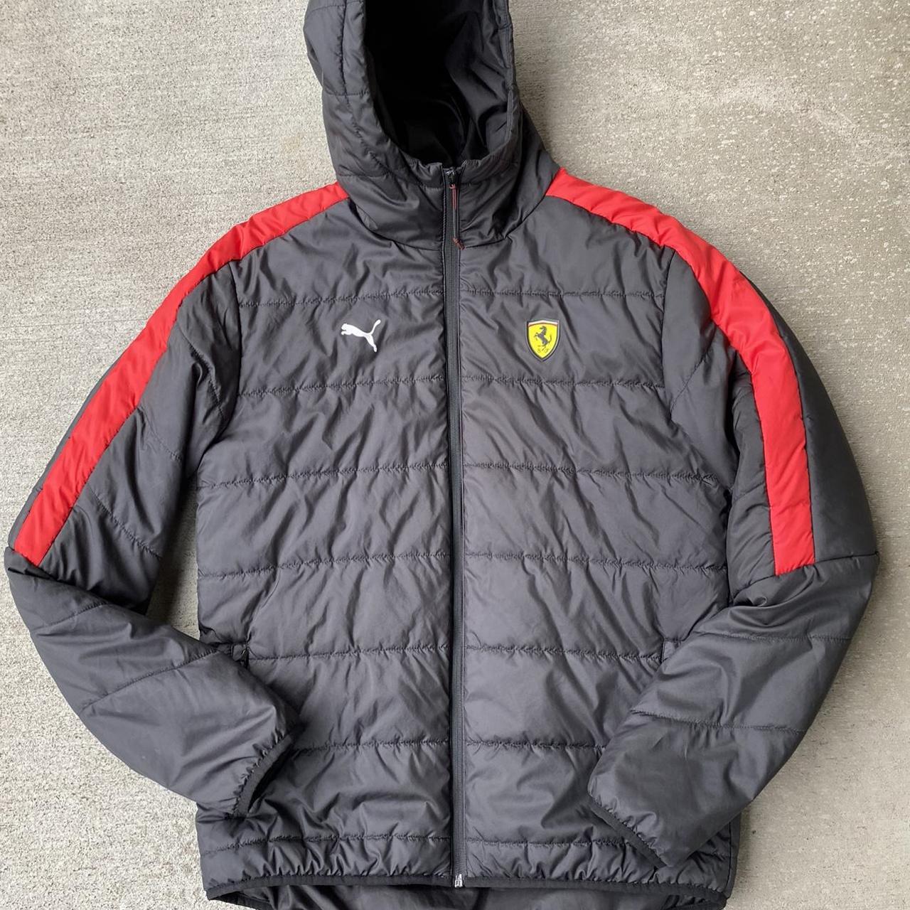 Ferrari Men's Black and Red Jacket | Depop