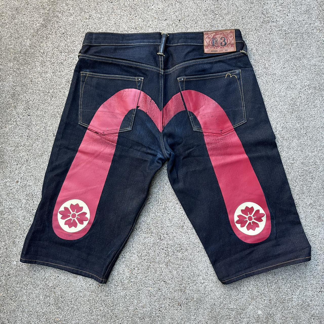 Evisu lot 2000s Selvedge Denim Shorts Size 32. Has... - Depop
