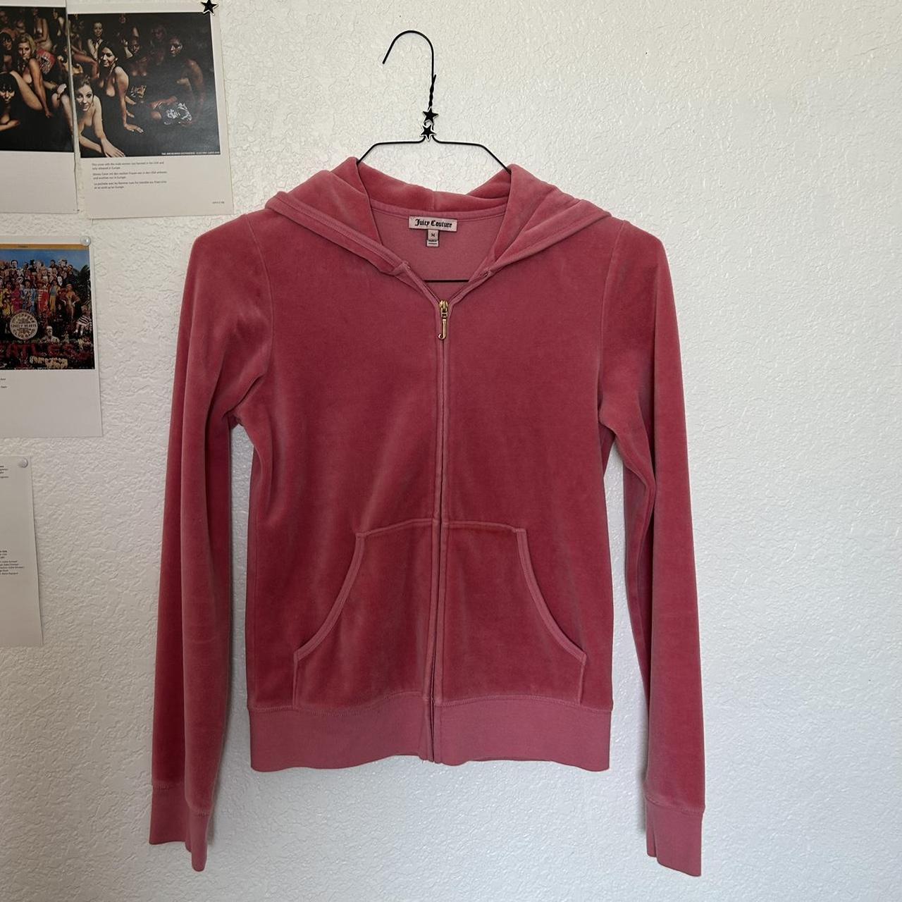 Juicy Couture velour zip up slight cracking on the... - Depop