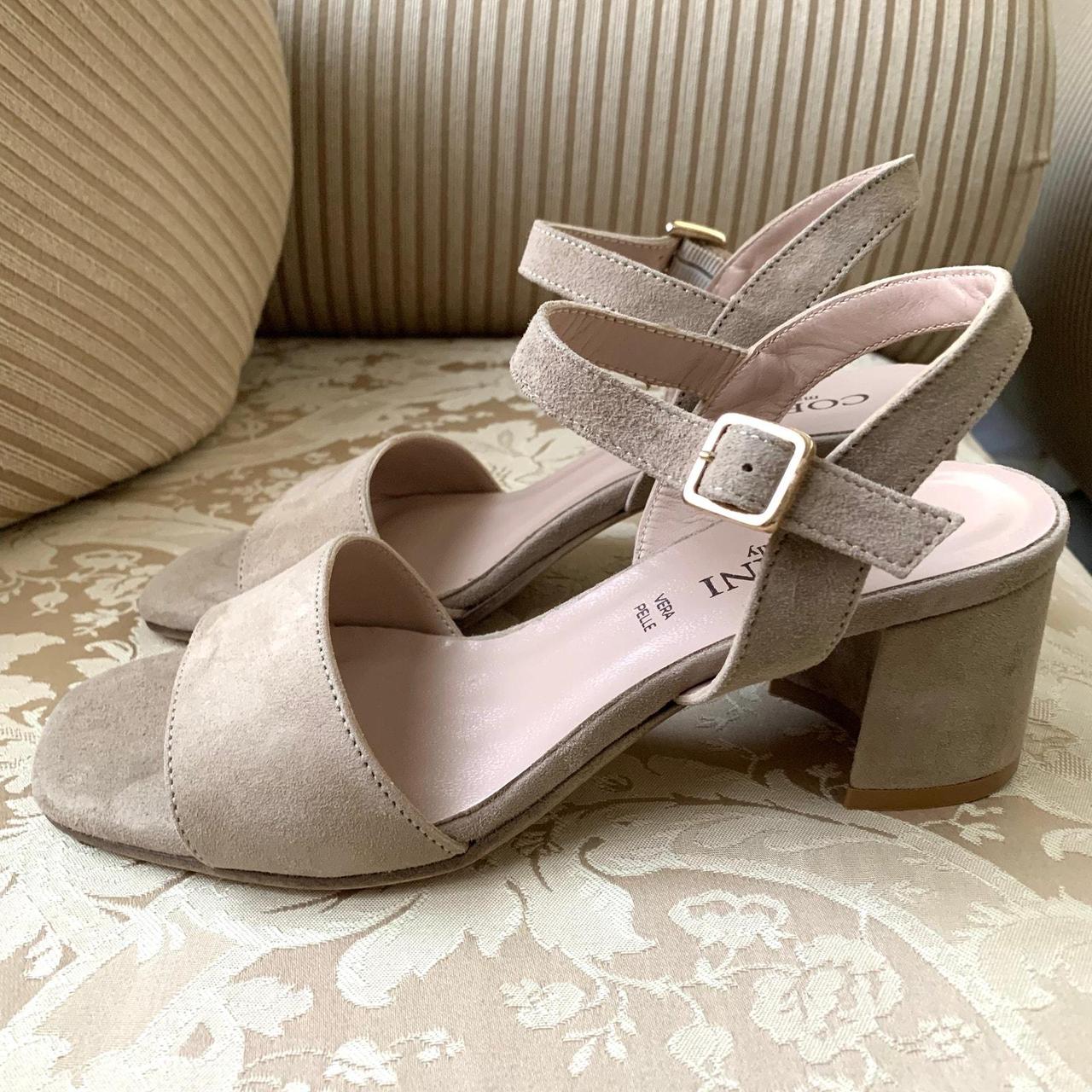 NWT Cordani Irisse Suede Leather Block Heel Sandals... - Depop