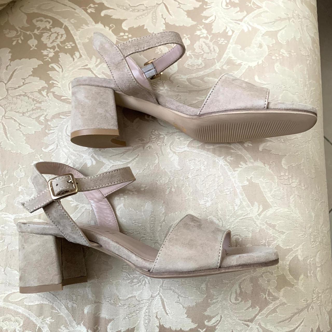 NWT Cordani Irisse Suede Leather Block Heel Sandals... - Depop