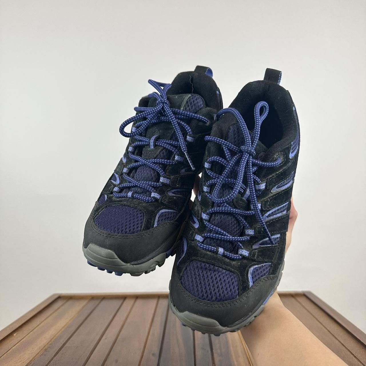 Merrell Women's Black and Purple Trainers | Depop