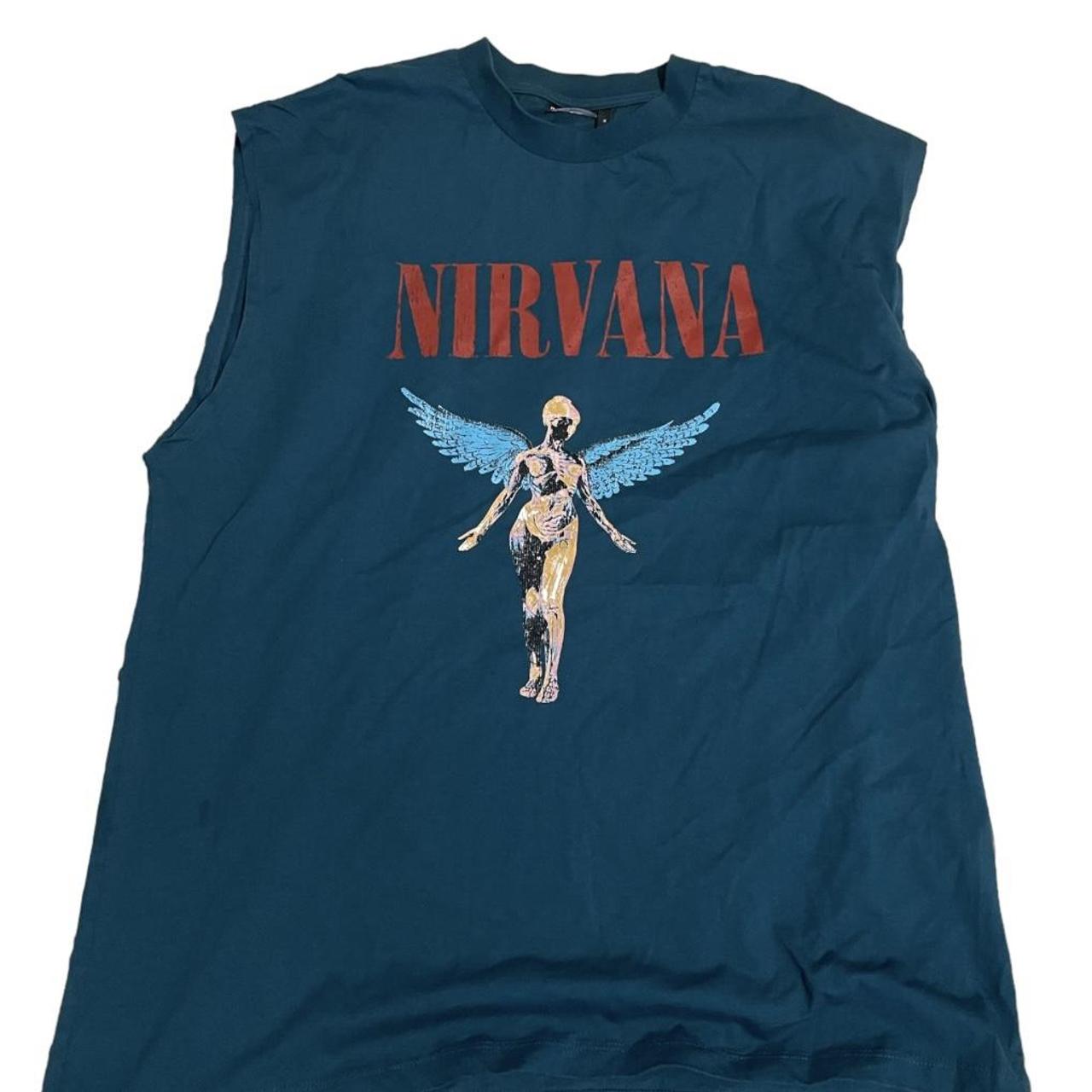 Asos Nirvana cut off t shirt Size... - Depop