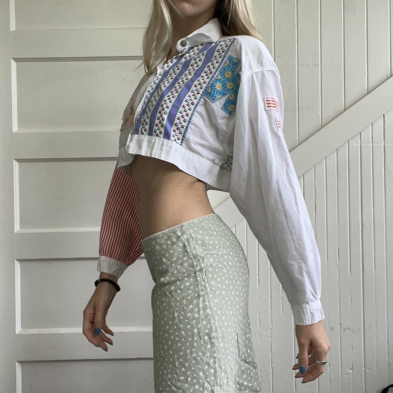 NAF NAF Paris pattered crop top, Made in France 🇫🇷... - Depop