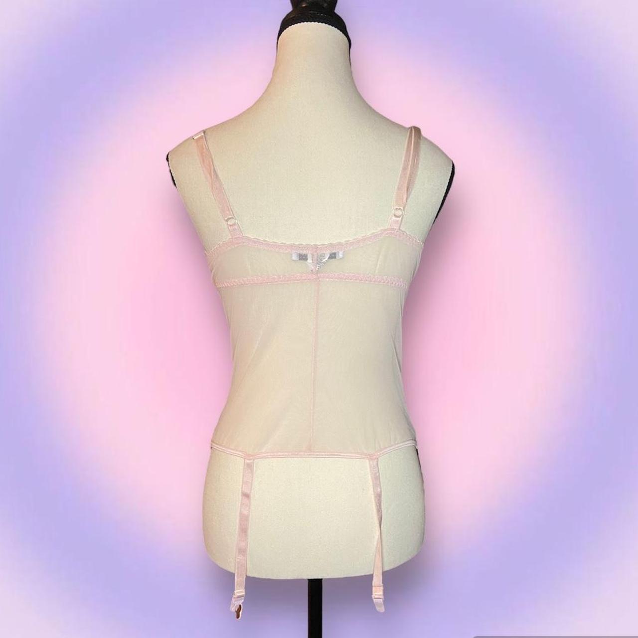 Escante Women's Yellow and Pink Corset | Depop